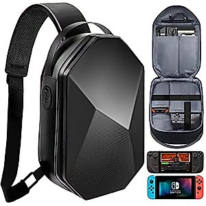 ANNAPRO Carring Case for Nintendo Switch/Switch OLED/Steam Deck, Shockproof Hard Shell Protective Case Compatible with Steam Deck Docking Station, Portable Travel Shoulder Backpack for Nintendo Switch/Steam Deck Console & Accessories