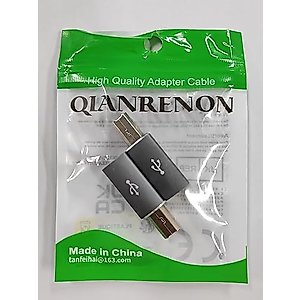 QIANRENON USB C to B Print Converter Type C to MIDI Digital Interface Adapter, Connect Keyboard to Mobile Phone via OTG, for Printer, Electric Piano, Silver Gray, 2 pcs