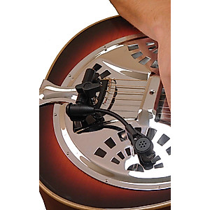 Gold Tone ABS-D Banjo-Resonator Guitar Mic (Dynamic) - Gooseneck Microphone with Adjustable Bracket - Includes Pre-amp