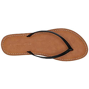 Amazon Essentials Women's Thong Sandal, Black, 10