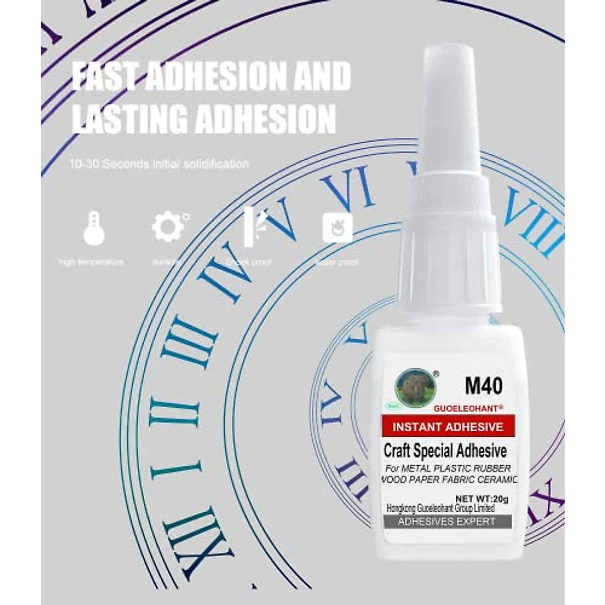 Weglau Art Glues, Glue for Craft, Instantly Strong Adhesive for bonding Toy,Electronic,Cloth,Wood,Leather,Craft,Jade,Glass,Paper 20g