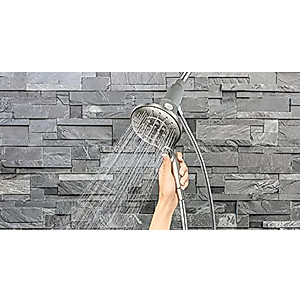 Moen Engage Spot Resist Brushed Nickel Magnetix Six-Function 5.5-Inch Handheld Showerhead with Magnetic Docking System, Detachable Shower Head, 26112SRN