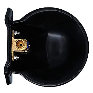 MINYULUA Automatic Waterer Bowl Sheep Goats Drinking Bowl Farm Feeding Water Bowl Dispenser Plastic Drinking Trough Livestock Supply for Piglet Cattle Dog, Black