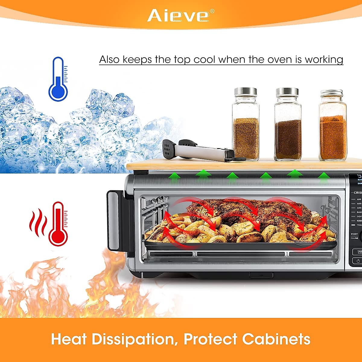 Aieve Air Fryer Oven Liner, Heat Resistant Cutting Board, Air Fryer Accessories Compatible with Ninja Foodie SP101 SP201 SP301