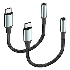 Lightning to 3.5 mm Headphone Jack Adapter, 2 Pack [Apple MFi Certified] for iPhone 3.5mm Headphones/Earphones Aux Audio Adapter Dongle for iPhone 14 13 12 11 XS XR X 8 7 iPad, Support Music + Calling