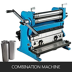BestEquip Sheet Metal Brake 3-In-1 12-inch,Shear Press Brake 20-Gauge Capacity,Combination Sheet Metal Machine Solid Construction,Shears and Slip Roll Machine for Shear Bending Rolling