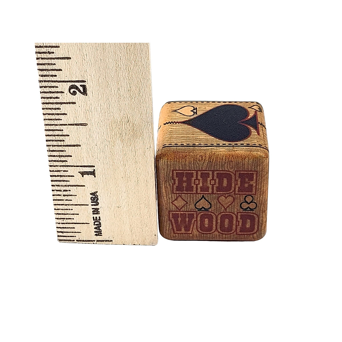 Newt's Playing Cards HideWood Design Suited Trump Marker/Indicator/Cube - 1-1/4" Stylish Block That Helps Card Players Know What is Trump (Classic)