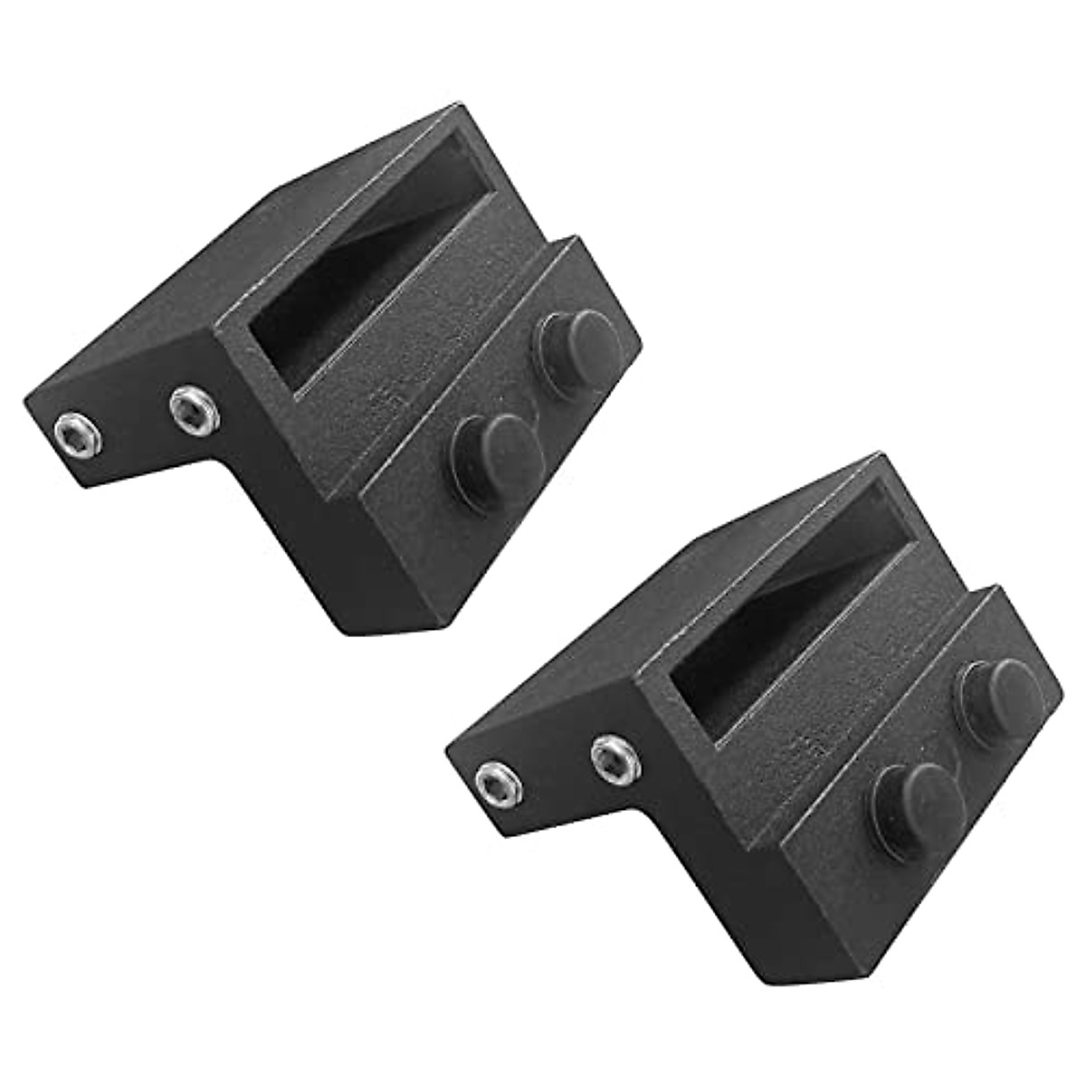 2PCS Barn Door Stopper for Sliding Barn Door Flat Track, Perfect Replacement Sliding Barn Door Hardware Accessories (Fit for Track: Width: 1-7/16 in-1-5/8 in, Thickness: 1/4 in)