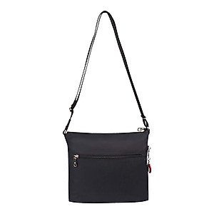 BESIDE-U Buena RFID Guarded Zip Pocket Medium Travel Crossbody in Black
