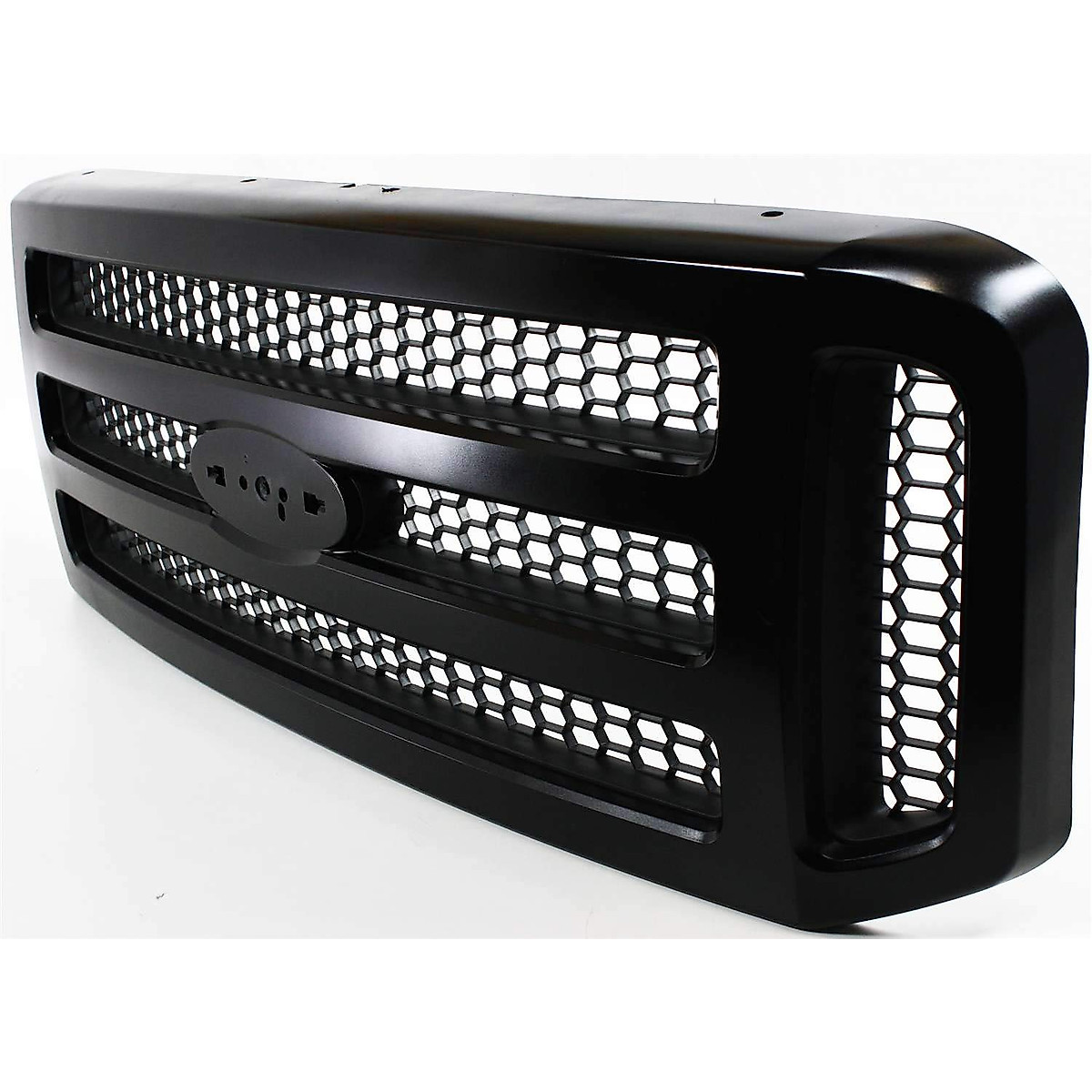 Evan Fischer Grille Assembly Compatible with 2005-2007 Ford F-250 Super Duty, Fits 2005-2007 Ford F-350 Super Duty, Fits 2005-2007 Ford F-450 Super Duty Painted Black Shell and Insert FO1200457