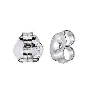 14k White Gold Replacement Earring Backs (1 Pair) for 0.6 mm thick earring posts