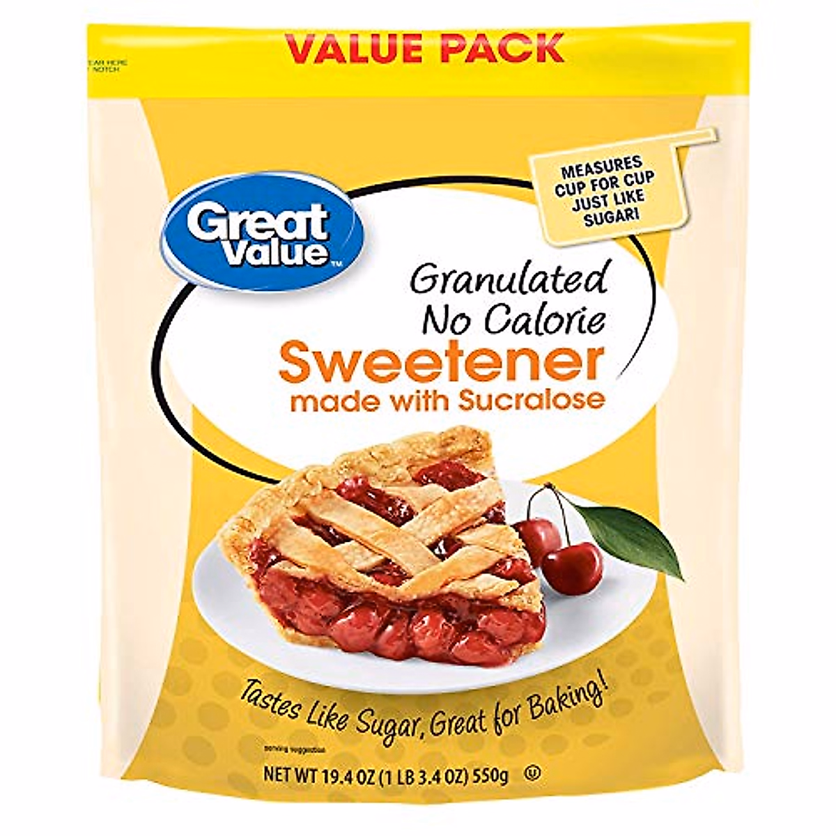 Sweetener with Sucralose, 19.4 Oz,Tastes Like Sugar, Great for Baking! Zero Calorie Sweetener (Pack of 1)