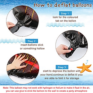 10 Pcs Pirate Ship Foil Balloons Pirate Birthday Party Supplies Pirate Party Decorations Ocean Birthday Decorations Pirate Balloons Pirate Ship Skeleton Shark Balloon for Birthday Party Supplies