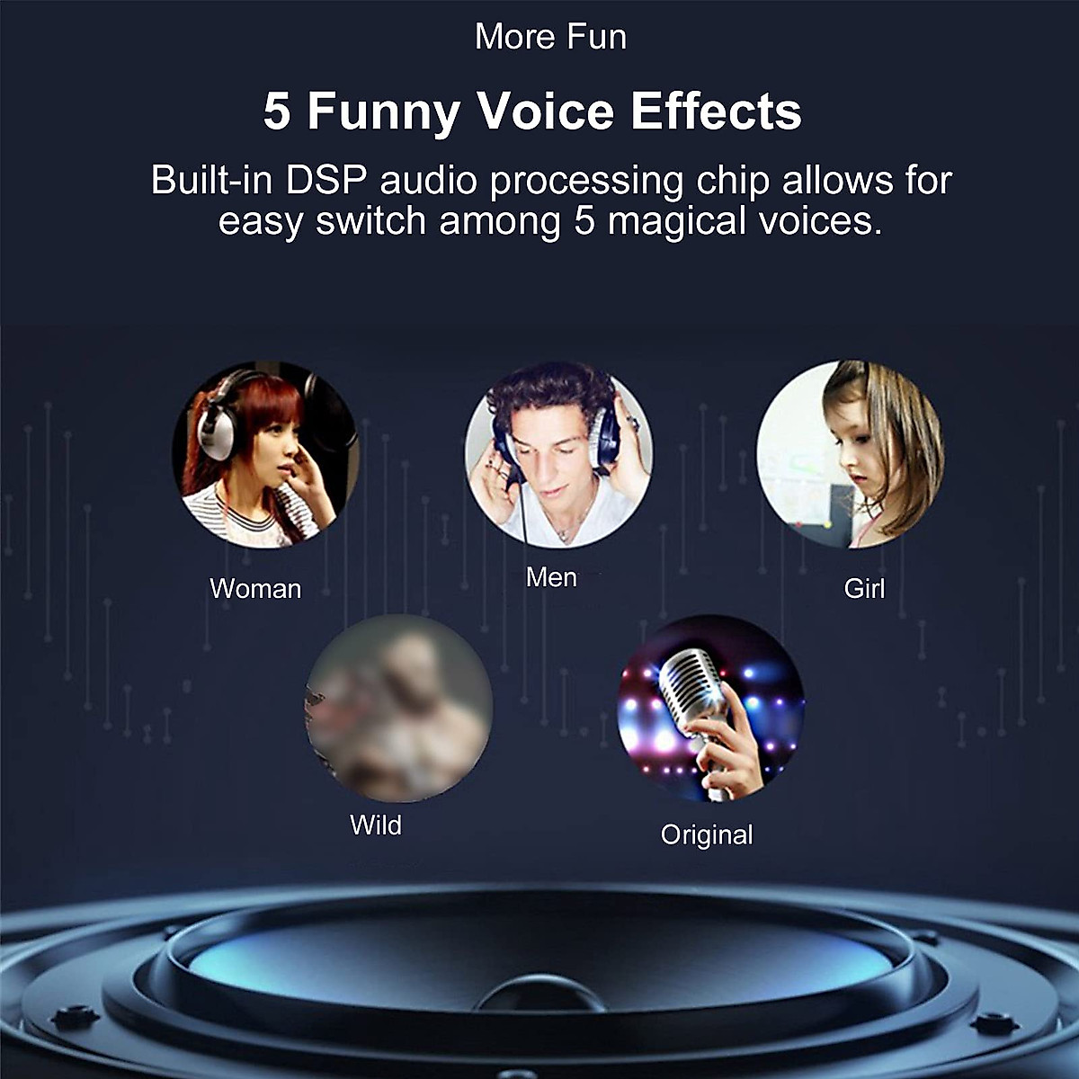 WS-858 Bluetooth Karaoke Microphone Recording 3-in-1 Handheld Portable Mic Speaker Machine Music Player Recorder for Karaoke Party Wedding Meeting