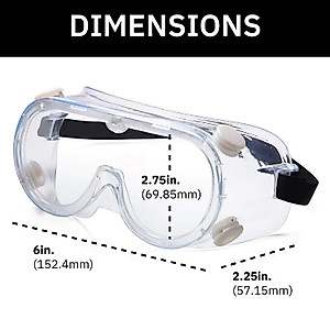 Gamma Ray Protective Anti-Fog Safety Goggle Glasses - Pack of 10