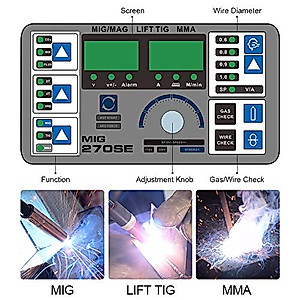 ANDELI MIG Welder 200A MIG-270SE 110V/220V MIG/Lift TIG/MMA 3 in 1 Multifunctional Welding Machine Gas Gasless Welder