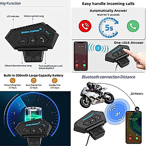 3/4 Leather Bluetooth Motorcycle Helmet, DOT/ECE Approved Vintage Retro Moped Half Helmet, Scooter Open Face Helmet with Goggles, Jet Street Bike Crash Four Seasons Helmet for Men Women -A-Large