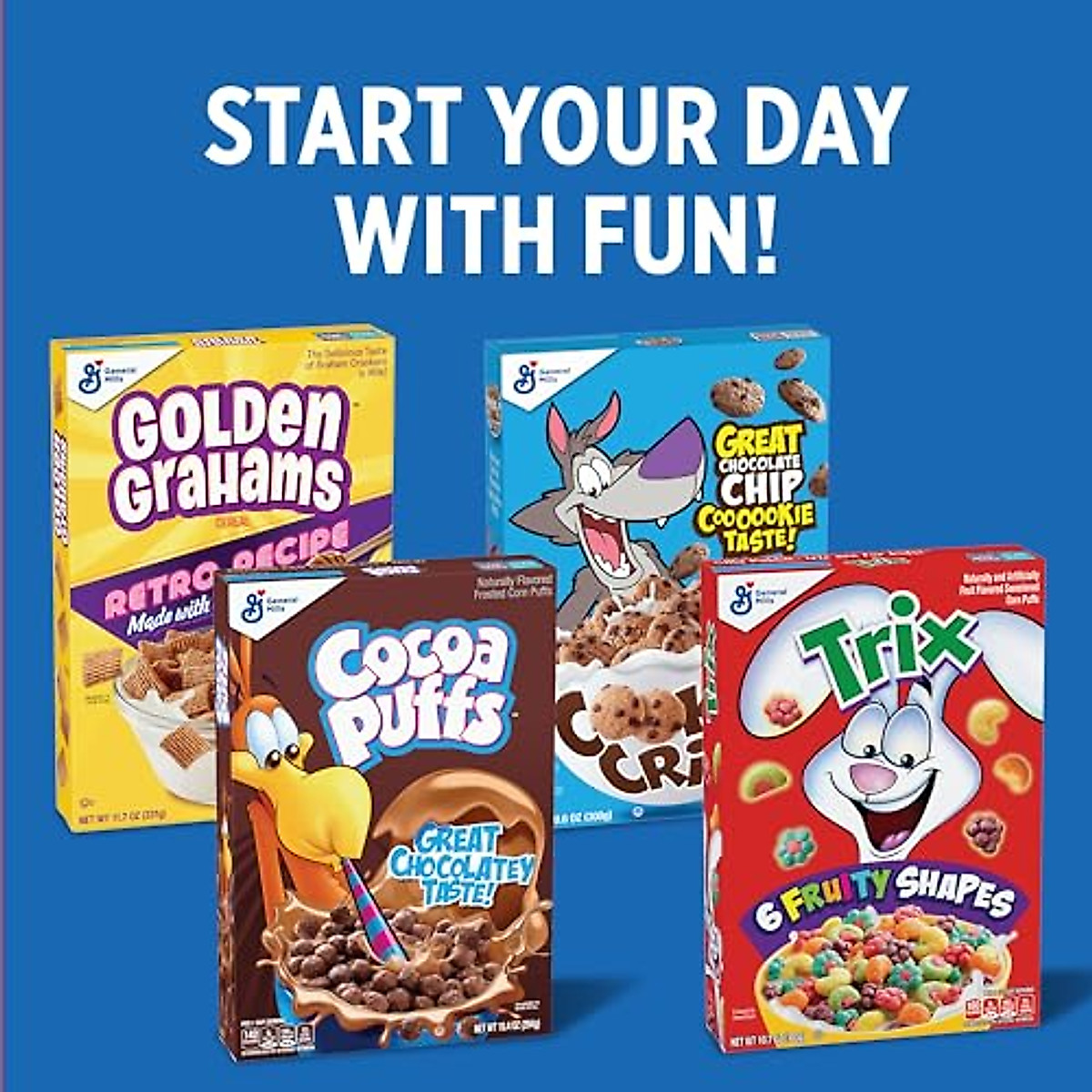 Trix Fruity Breakfast Cereal, 6 Fruity Shapes, Whole Grain, 10.7 OZ