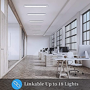 Airand Led Shop Light 2 Pack 2FT 18W 5000K Utility Led Garage Lights IP66 Waterproof Led Under Cabinet Lighting LED Cube Light for Garage, Workbench,Closet,Shop,Hallway