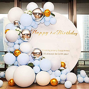 105PCS Macaron Pastel Blue Balloon Arch Kit Birthday Party Decoration Kids Boy Baby Shower Wedding Ballon Garland Accessories