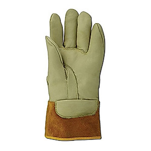 MAGID Leather Lineman Electrical Protector Work Gloves, 1 Pair, Size 10, 60611PS10, For Use With Rubber Insulated Gloves, Tan