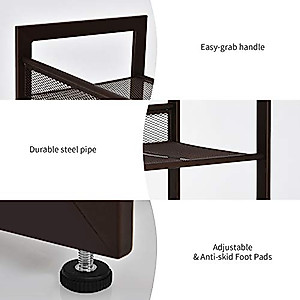 Giantex 3-Tier Metal Shoe Rack, Shoe Storage Organizer with Adjustable Angled or Flat Mesh Shelf for 9 to 12 Pairs of Shoes, Freestanding Shoe Shelf for Bedroom, Entryway, Closet, Hallway