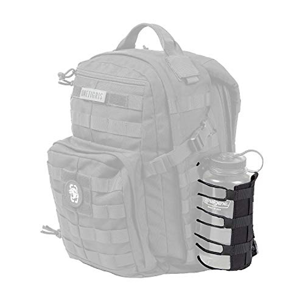 OneTigris ROC Minimalist Adjustable Bottle Holster MOLLE Panel Gear Holder Universal Fit 600ml to 1000ml Water Bottle (Black)