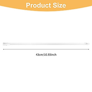 AOOCEEPAW 17 Inches 2 Pieces Blind Wand, Vertical Blinds Replacement Parts, Tilt Wand Replacement, Clear Blind Rod with Hook and Grip, Plastic Blind Opener, Long Window Blind Stick Tilt Rod