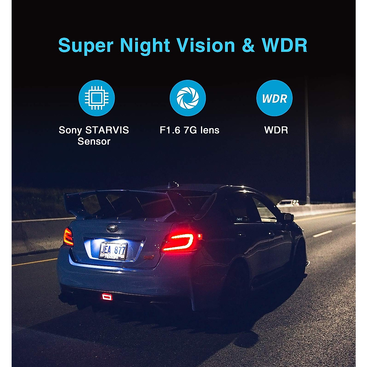 VIOFO A129 Duo Dual Lens Dash Cam Full HD 1080P 140° Wide Angle Front and Rear Dashboard Camera w/GPS WiFi, Parking Mode, Supercapacitor, Low Light Vision G-Sensor (Renewed)