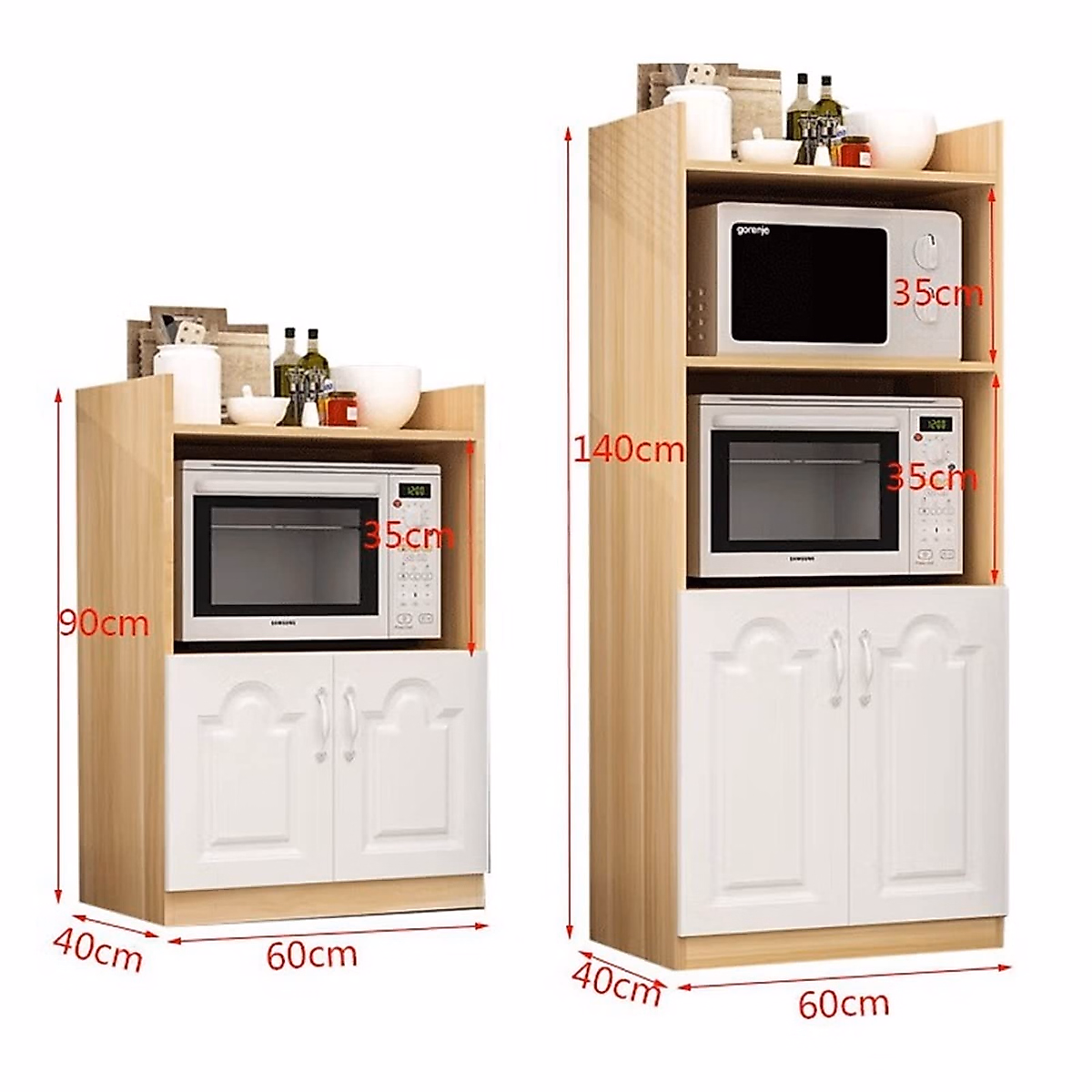 TOMYEUS Buffet Sideboard Sideboard Cabinet Modern Simple Oven Cabinet Multifunctional Storage Locker Side Cabinet Cupboard Kitchen Shelf Double Door (Size : Large)