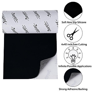 Non Slip Self Adhesive Silicone Cuttable Furniture Pads - Anti-Sliding Anti-Scratch Rubber Floor Protectors for Any Furniture and Appliances