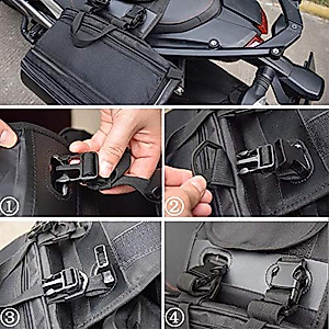 MIHUNTER Motorcycle Saddle Bags, Powersports Saddle Bags,Waterproof Saddlebags Luggage Bags,Motorcycle Helmet Bag,Full Face Helmet Storage Bag,Motorcycle Pillion Seat Bag, Side Bags