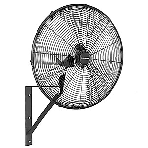 KEN BROWN 20 Inch Industrial Oscillating Wall Mount Fan 5500CFM,Heavy Duty,High Velocity,3- Speed,Black