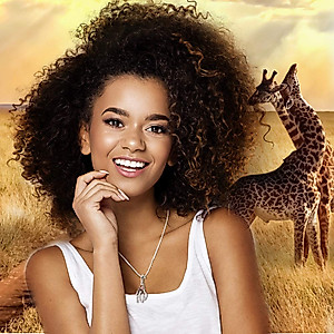 Lola Bella Gifts Giraffe Pendant Necklace with Gift Box