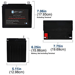 ML-U1-CCAHR - 12V 320 CCA U1 - SLA Starting Battery for Lawn, Tractors and Mowers - Mighty Max Battery Brand Product (3878105)