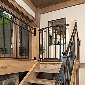 Evenflo Multi-Use Decor Tall Walk-Thru Gate, Black Metal