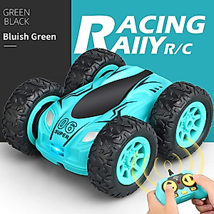 Meryi Mini Stunt RC Cars Toy, 4WD 2.4Ghz Remote Control Car Double Sided Rotating Vehicles, Kids Toy for Boys & Girls Birthday No Battery