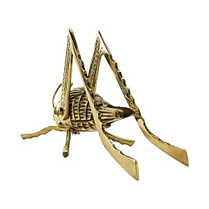 Solid Brass Lucky Cricket Rustic Fireplace Hearth Mantle Decor