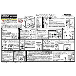 Fluidmaster 400AKR Universal All in One Toilet Repair Kit for 2-Inch Flush Valves, Easy Install