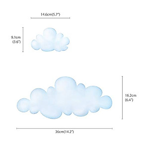 DECOWALL DS9-1702 Clouds Kids Wall Stickers Wall Decals Peel and Stick Removable Wall Stickers for Kids Nursery Bedroom Living Room décor