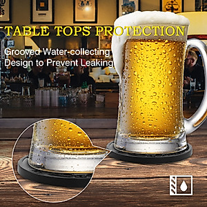 Coasters for Drinks,Black Coasters for Coffee Table -Soft Coasters Set Cup Mat -Coffee Table Coasters for Drinks Absorbent -Kitchen Decor -Coffee Table Decor (Diamond, 2Pack-Black)