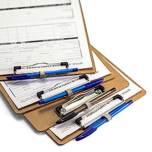 Officemate Wood Clipboard, Letter Size, Low Profile Clip with Pen Holder (83249)