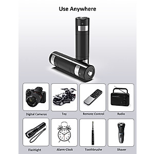 NexiGo Replacement Rechargeable AA Batteries 1850mAh for Oculus Quest 2/3 Charging Dock (2 Pack)