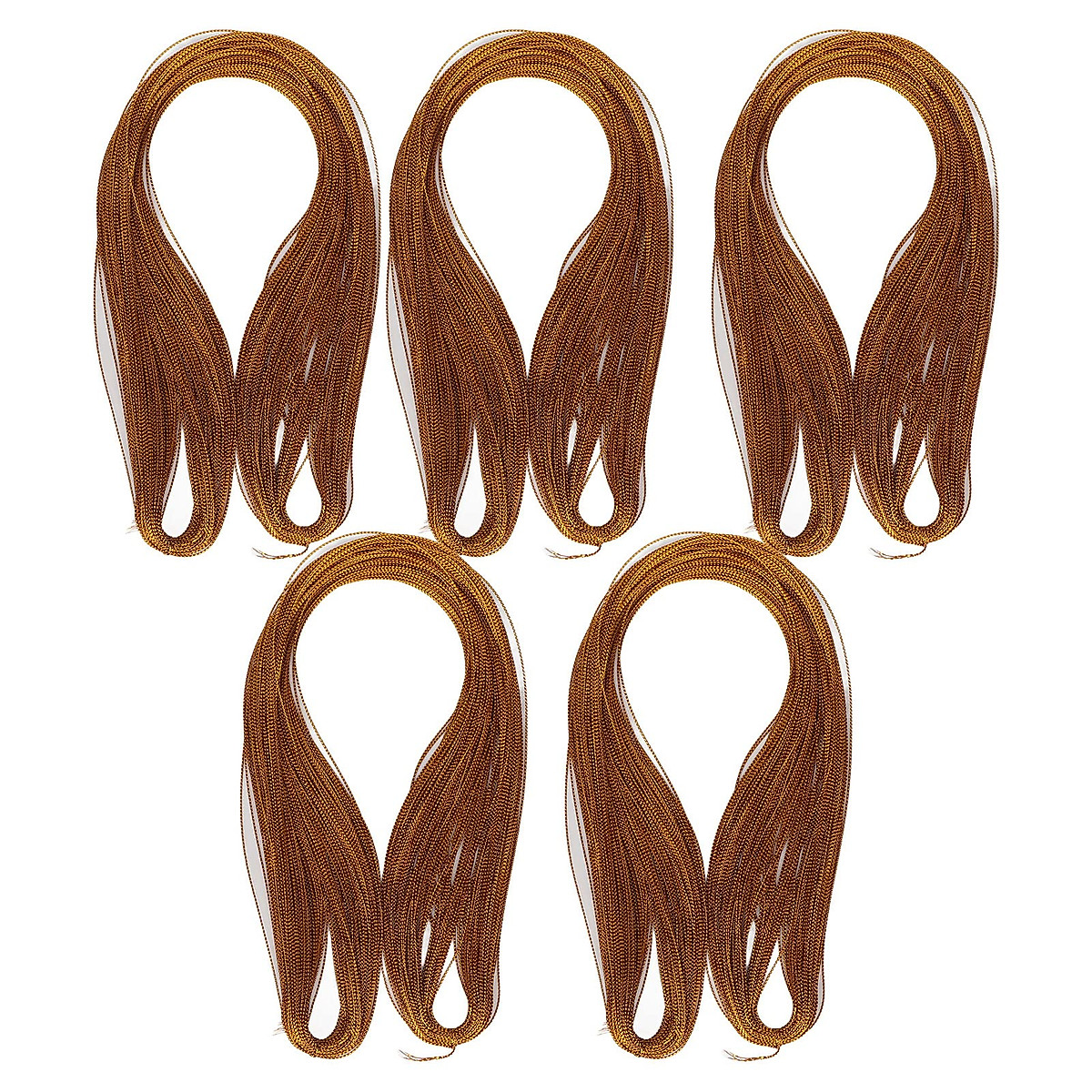 QANYEGN 5 Pack Metallic Thread, Metal Embroidery Thread Tag Wire, Embroidery Thread Set Suitable for Embroidery, Bracelet Making and Jewelry Crafts, 100 Yards per Pack(ld)