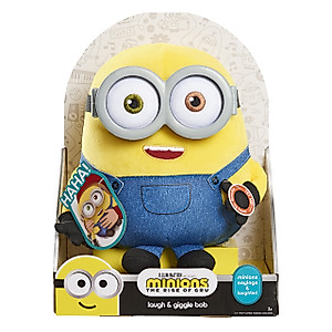Just Play Illumination’s Minions: The Rise of Gru Laugh & Giggle Bob Plush, Kids Toys for Ages 3 Up