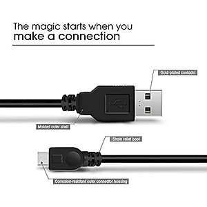 CONNYAM 2Pack 10ft PS4 Controller Charging Cable, High Speed Data Sync Cord for PS4/ Slim/Pro/Xbox One/Xbox One S/Xbox One Elite/Xbox One X Controllers