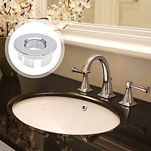 Qjaiune 3 Pack Bathroom Sink Overflow Trim Ring, Electroplating Chrome Overflow Drain Cover Round Basin Cover, Vanity Sink Overflow Cap Small Sink Insert, Brass Hole Cover for Kitchen Bathtub