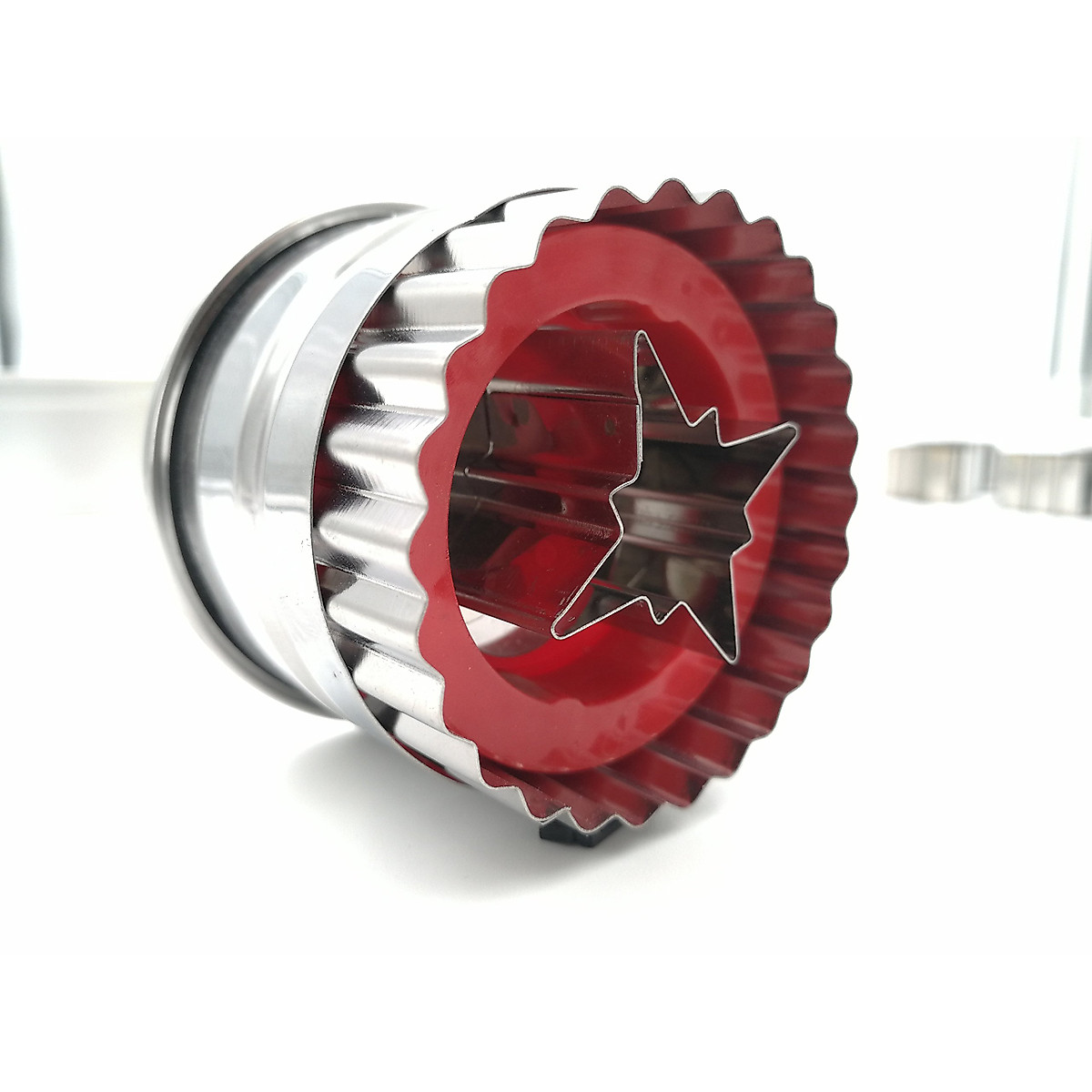 JOKUMO 11 Piece Round Linzer Cookie Cutter Set – High Grade 430 Stainless Steel - with Storage Tin