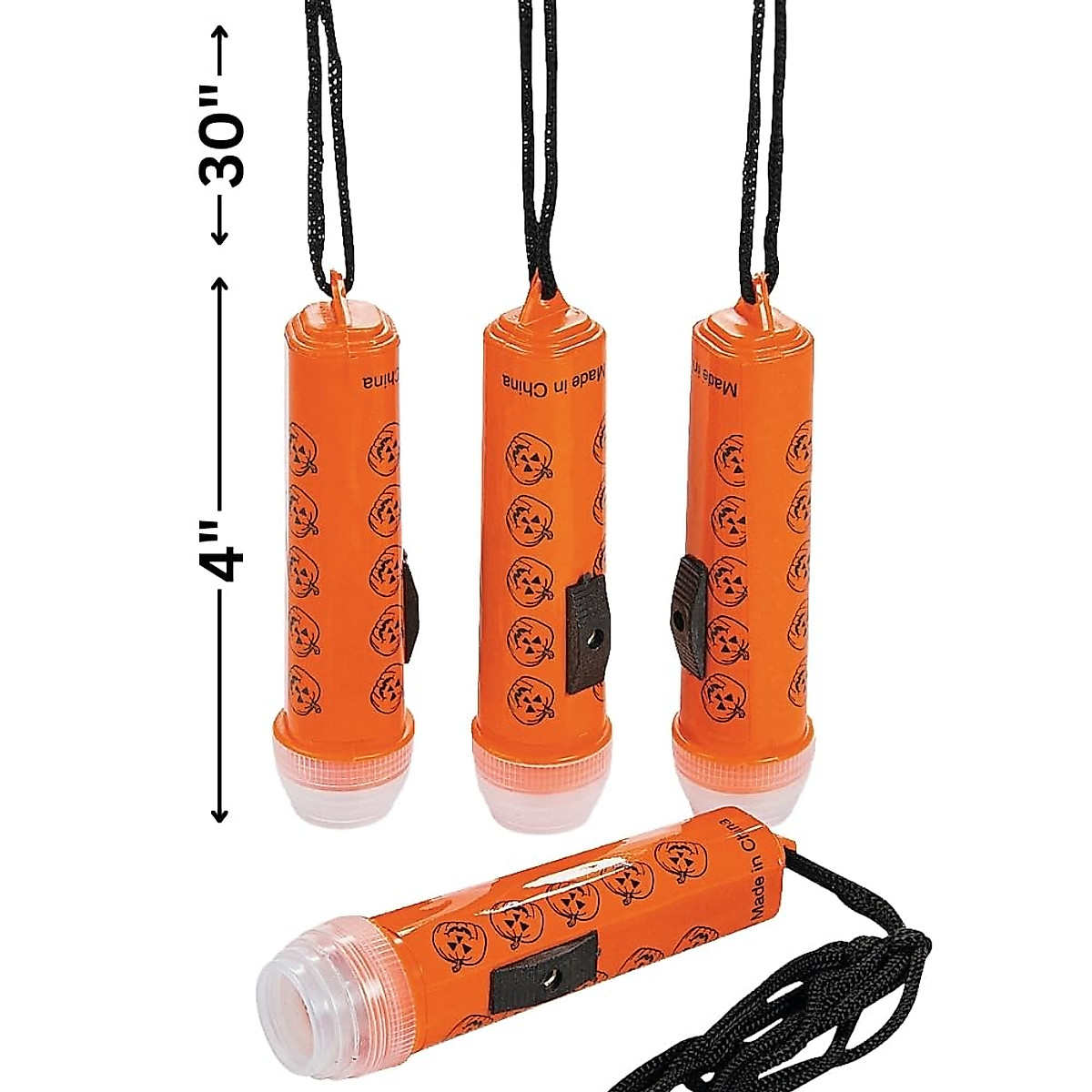Fun Express - Mini Halloween Flashlight On A Rope for Halloween - Apparel Accessories - Accessories - Misc Accessories - Halloween - 12 Pieces
