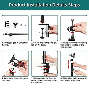 Fewener Feeding Tube Stand, Hands-Free Feeding Tube Holder Enteral Feeding Telescopic Pole, Feeding Pump Rack for Gravity Syringes Feeding Pump Feeding or Infusions